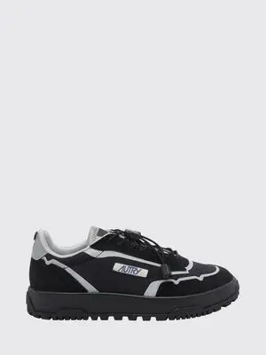 AUTRY Wildpace Low Two-tone Sneakers In Calfskin And Cordura® Nylon - Black