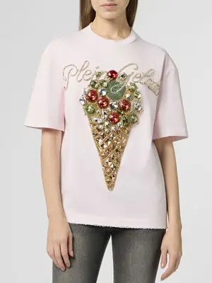 Philipp Plein Off The Shoulder T-shirts For Women