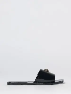 Kurt Geiger Maddison Pvc Slide Sandals With Square Toe - Black