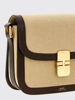 A.p.c. Grace Canvas And Leather Bag