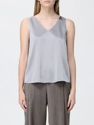 Emporio Armani Basic Stretch Silk Top - Grey