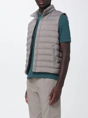 Herno Quilted And Padded Technical Fabric Gilet With High Neck - Grey