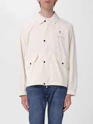 Armani Exchange Shirt Jacket In Technical Fabric - White