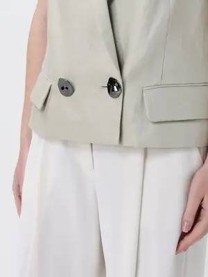 Armani Exchange Double-breasted Linen Vest