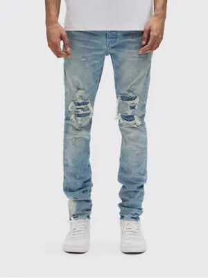 PURPLE BRAND Distressed Skinny Fit Mid-rise Denim Jeans