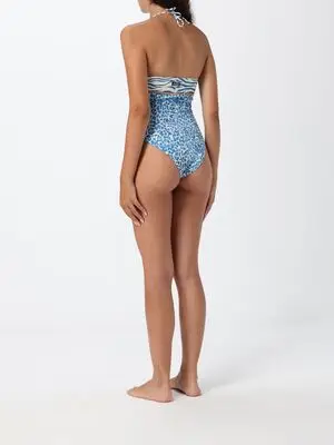 MC2 SAINT BARTH Halterneck One-piece Swimsuit With Tropical Print - Fa02