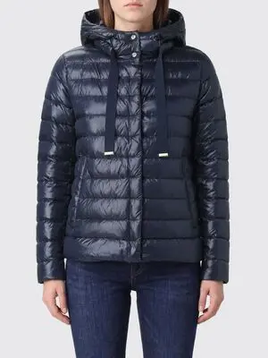 Herno Quilted Ultra-light Nylon Short Down Jacket With Hood - Navy