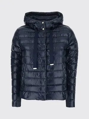 Herno Quilted Ultra-light Nylon Short Down Jacket With Hood - Navy
