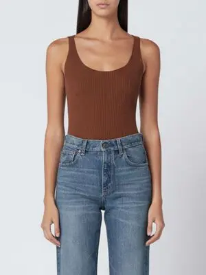 ROBERTO COLLINA Ribbed Knit Tank