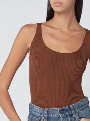 ROBERTO COLLINA Ribbed Knit Tank