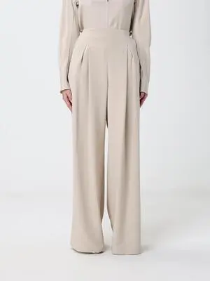 Max Mara High-waisted Wide-leg Stretch Silk Satin Trousers - Sand
