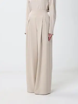 Max Mara High-waisted Wide-leg Stretch Silk Satin Trousers - Sand