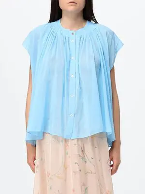 FORTE_FORTE Basic Cotton And Silk Shirt - Turquoise
