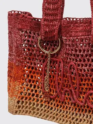 Chloé Summer Banana Bi-crochet Raffia Shoulder Bag