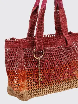 Chloé Summer Banana Bi-crochet Raffia Shoulder Bag