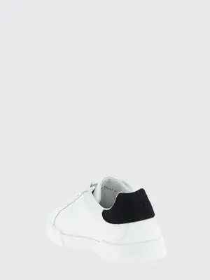 Dolce & Gabbana Portofino Light Low Top Leather Sneakers With Dg Patch