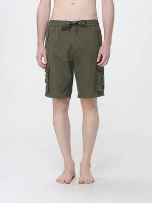 Dolce & Gabbana Knee-length Cargo Swim Shorts In Polyamide Fabric - Grey