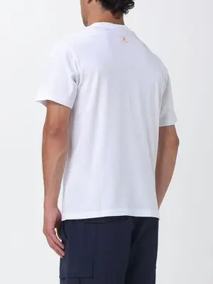 SAVE THE DUCK Cotton Crewneck T-shirt With Front Slogan Print By - White