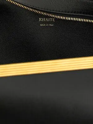 Khaite Smooth Lambskin Leather Mini Handbag With Zip Closure