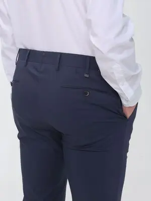 PT TORINO Stretch Cotton Blend Chino Trousers - Navy