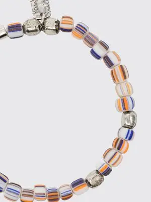 Paul Smith Striped Beaded Metal Bracelet