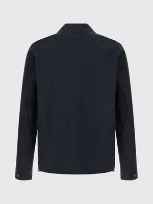 Herno Shirt Jacket In Technical Fabric With Classic Collar And Contrast Logo - Blue