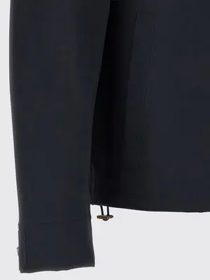 Herno Shirt Jacket In Technical Fabric With Classic Collar And Contrast Logo - Blue