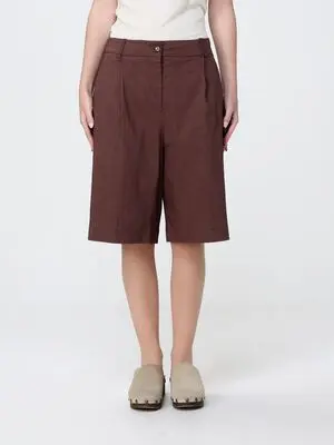 Pinko Viscose Blend Shorts - Brown