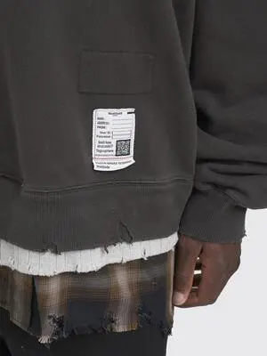 Mihara Yasuhiro Double-layered Crewneck Sweatshirt - Black