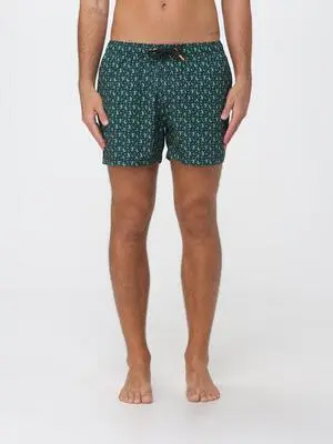 SAVE THE DUCK Graphic Print Swim Shorts With Elasticated Drawstring Waist By - Navy