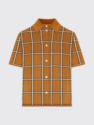 Guest In Residence Check Linen And Silk Casual Shirt - Brown
