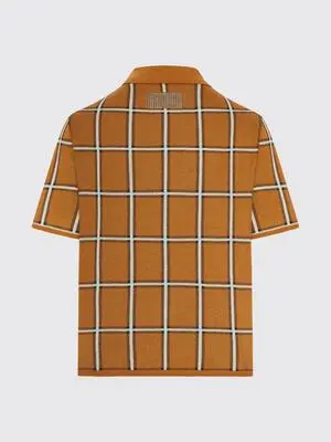 Guest In Residence Check Linen And Silk Casual Shirt - Brown