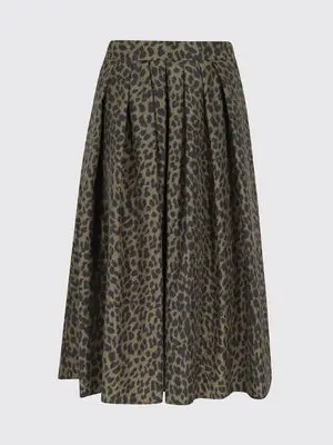 Aspesi Animal Print Polyester Skirt