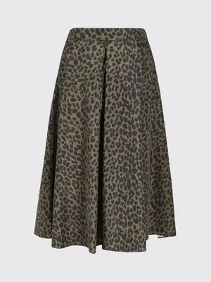 Aspesi Animal Print Polyester Skirt