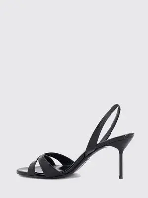 Paris Texas Lidia Patent Leather Slingback Sandals - Black