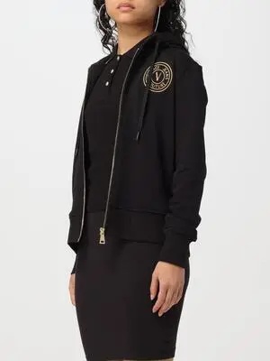 Versace Zip-up Hoodie With Logo Detail