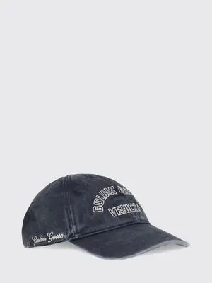 GOLDEN GOOSE Embroidered Logo Cotton Denim Baseball Cap - Blue
