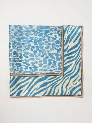MC2 SAINT BARTH Animalier Print Square Silk Scarf - Multicolor