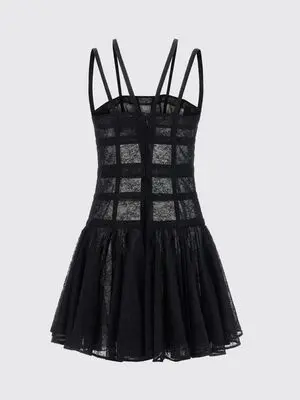 GIOVANNI BEDIN A-line Lace Bustier Mini Dress - Black