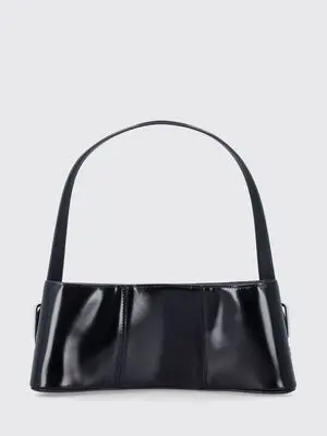 Coperni Ergonomic Brushed Leather Shoulder Bag With Impressed Logo - Black