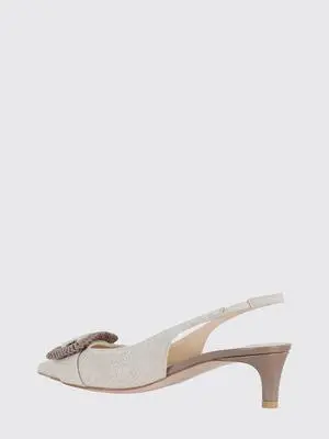 Roberto Festa Suede Slingbacks With Decorative Buckle - Rope