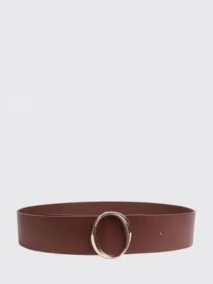 Orciani High-waist Calfskin Leather Belt With Monogram Buckle - Brown