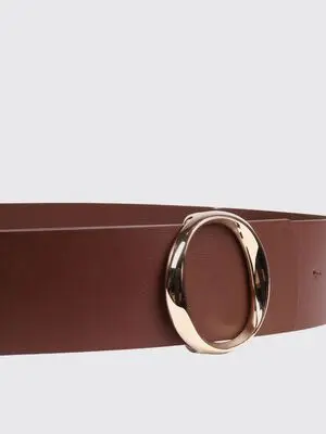 Orciani High-waist Calfskin Leather Belt With Monogram Buckle
