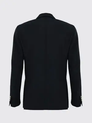LARDINI Single-breasted Blazer In Virgin Wool Blend With Peak Lapels