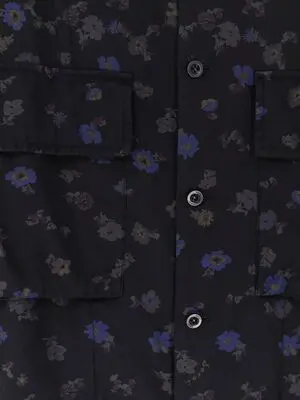 Sacai Floral Print Cotton Blend Shirt