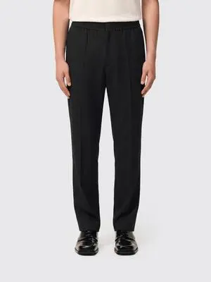 AMI Paris Virgin Wool Slim Fit Trousers - Black