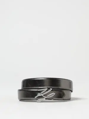 Karl Lagerfeld Belt With Logo Buckle - Black
