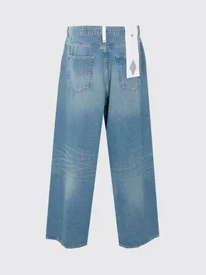 AMISH SUPPLIES Huge Straight Fit Distressed Effect Cotton Denim Jeans