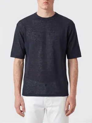 ROBERTO COLLINA Linen T-shirt - Blue