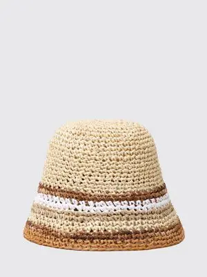 Fabiana Filippi Crochet Raffia Bucket Hat - Multicolor